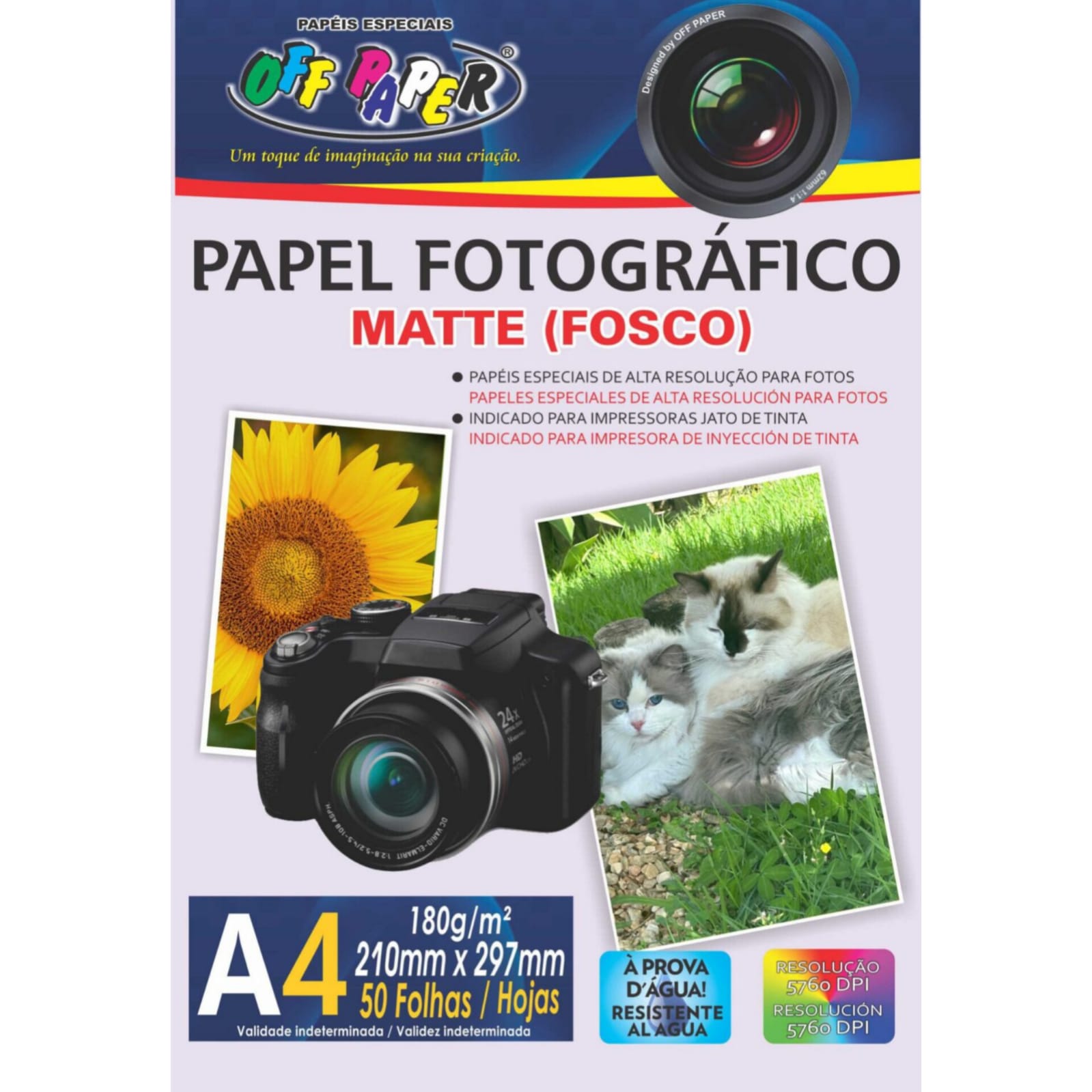 Papel Fotográfico Matte Fosco 108g/m² 100 Folhas- Off Paper – LUNAPEL